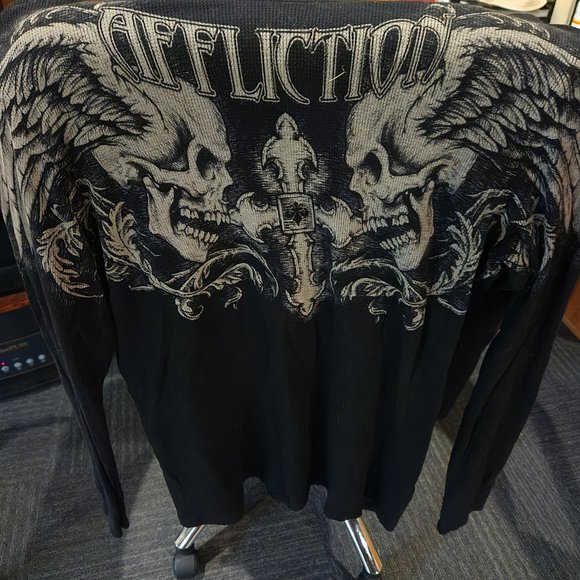 Affliction | Shirts | Vintage Affliction Medium Mens Thermal 488877796 ...